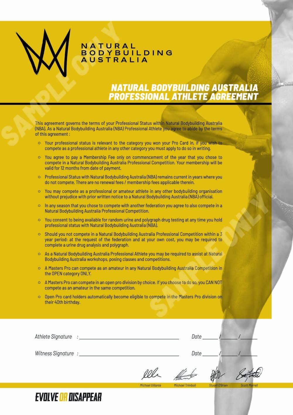 Pro Card - Natural Bodybuilding Australia